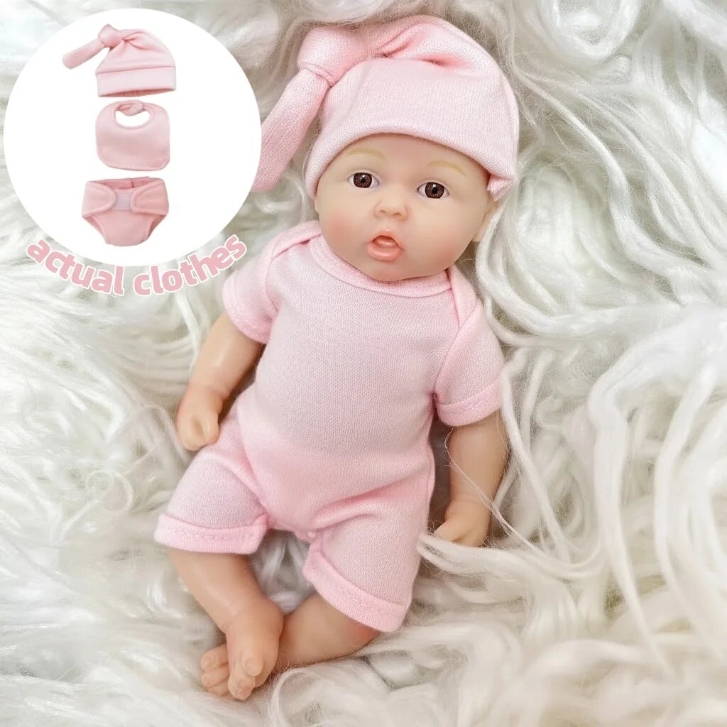 Силиконовая кукла AnjoDoll 6 дюймов Розовый, BR Eyes-Pink CL