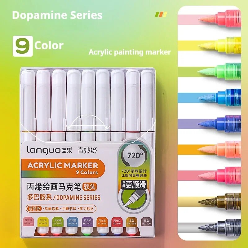 Маркеры LANGUO 168 цветов для рисования Белый, Dopamine Series