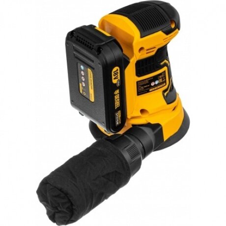 Машина шлифовальная эксцентриковая аккумуляторная COS-125, 18В Li-Ion Denzel