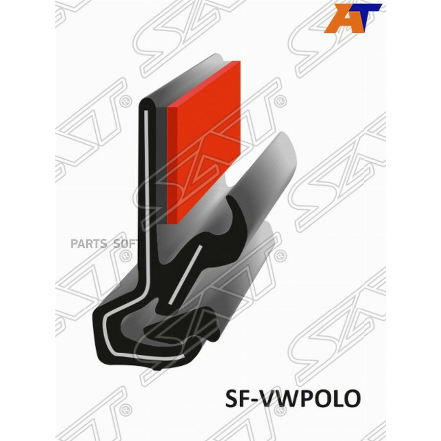 Молдинг лобового стекла (Снизу) Volkswagen Polo 09-20 SAT SF-VWPOLO | цена за 1 шт