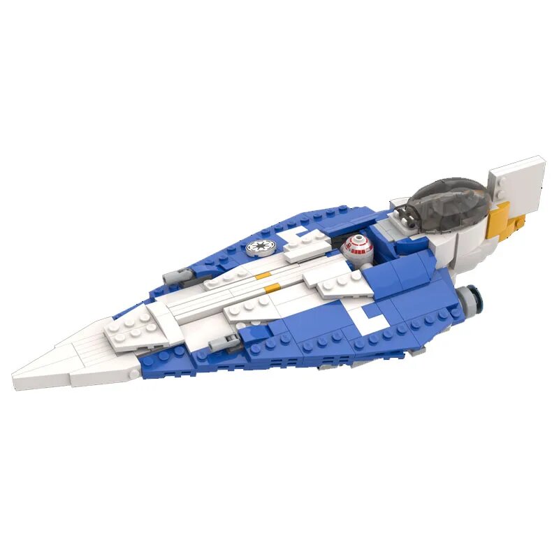 LEGO MOC Космический шаттл, 336 деталей, сине-белый