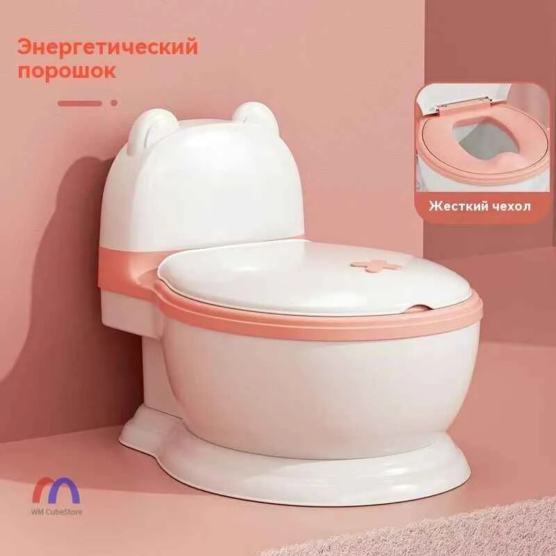 Детский горшок с мягким сиденьем, ручкой и крышкой, мягкое сиденье подходит для всех детей