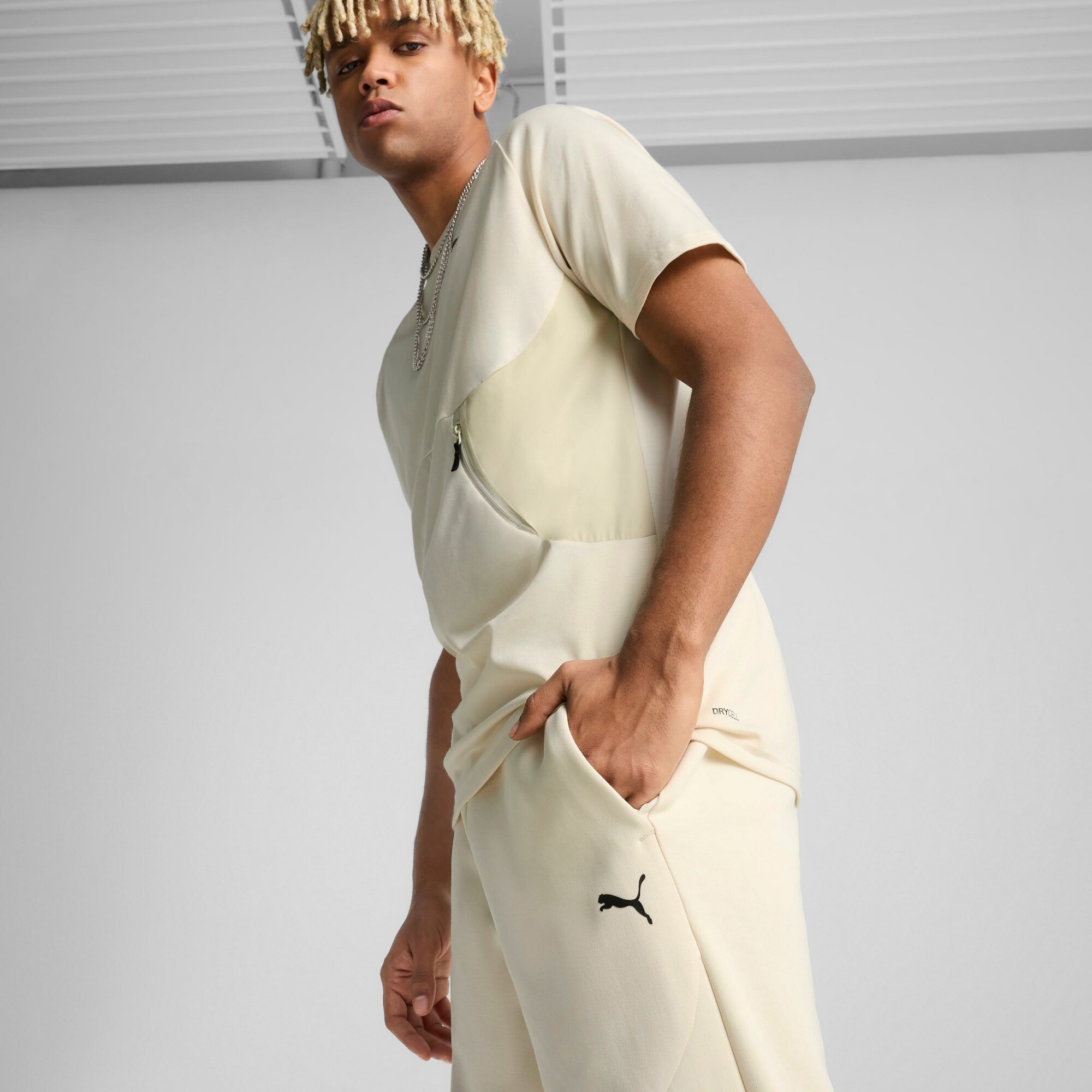 Брюки PUMA PUMATECH Track Pants, размер M, бежевый — фото 1