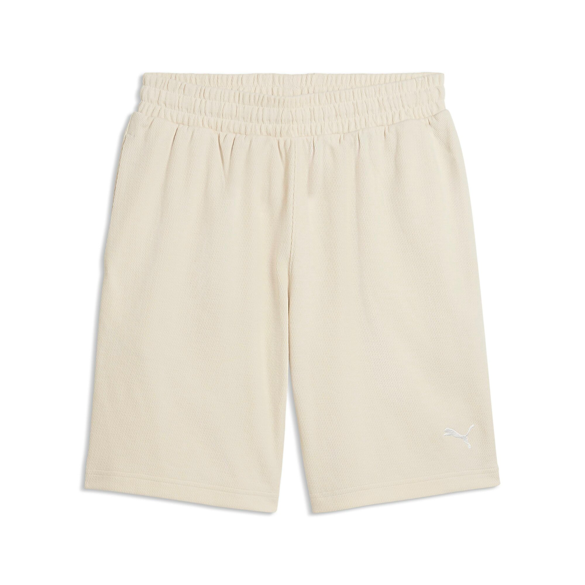 Шорты PUMA ESS ELEVATED Relaxed Shorts, размер L, бежевый — фото 1