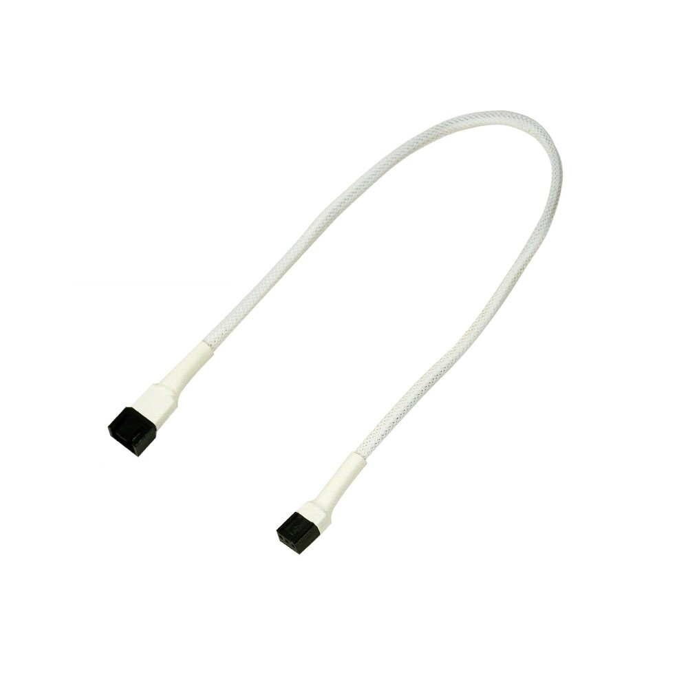 Удлинитель Nanoxia для вентилятора, 3 pin, 30 см, белый, NX3PV30W