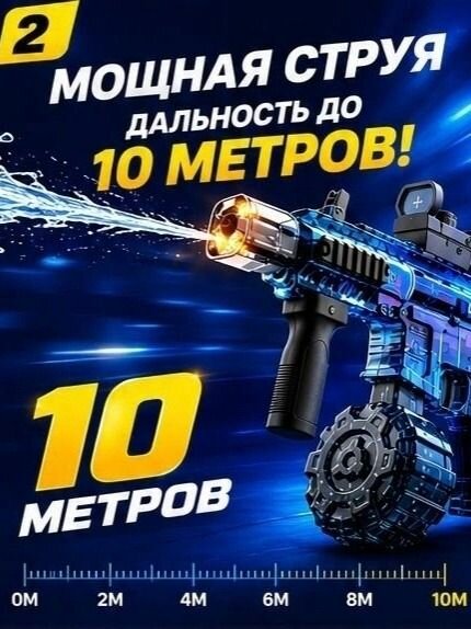 Водный бластер / ARP9 / электрический автомат с аккумулятором / подарок ребенку на лето / активный отдых — фото 1