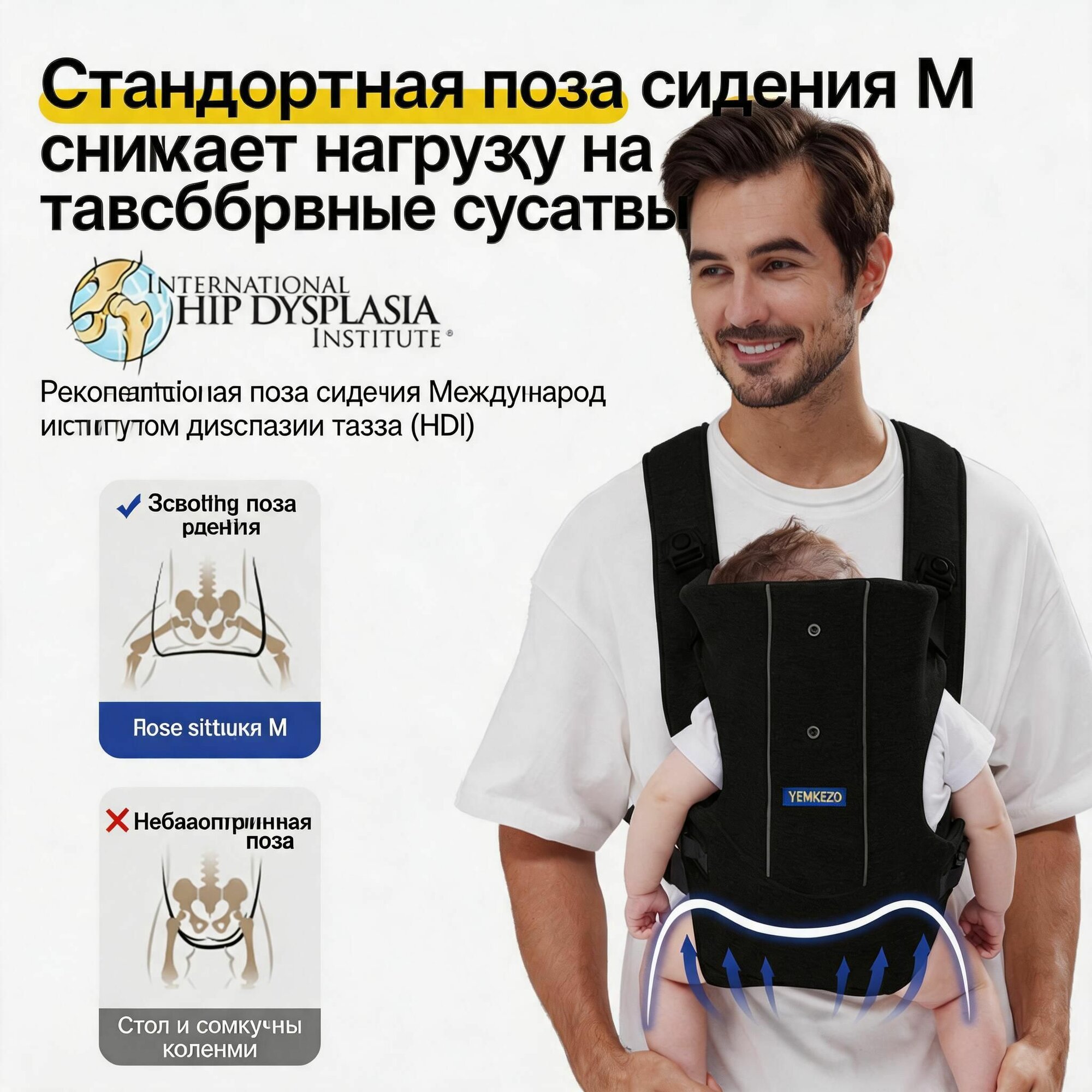 Рюкзак-переноска на все сезоны для детей от 5 месяцев до 3 лет. Эргономичный, дышащий, регулируемый, легкий, серый