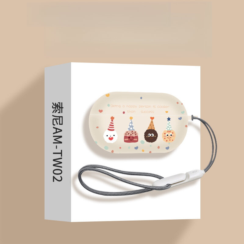 Чехол Sony Ambie, матовый, в горошек с печеньем