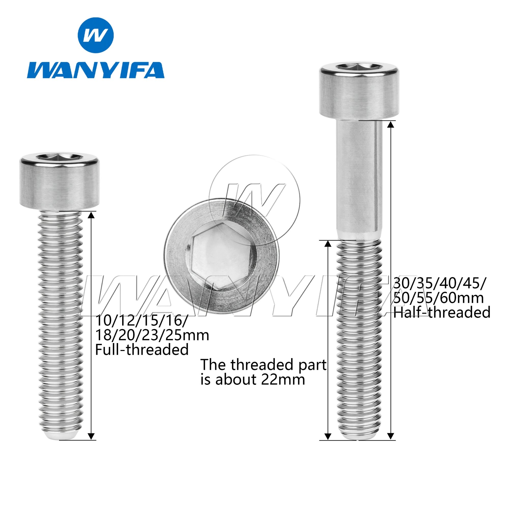 Wanyifa титановый болт M5 Original, 12 мм