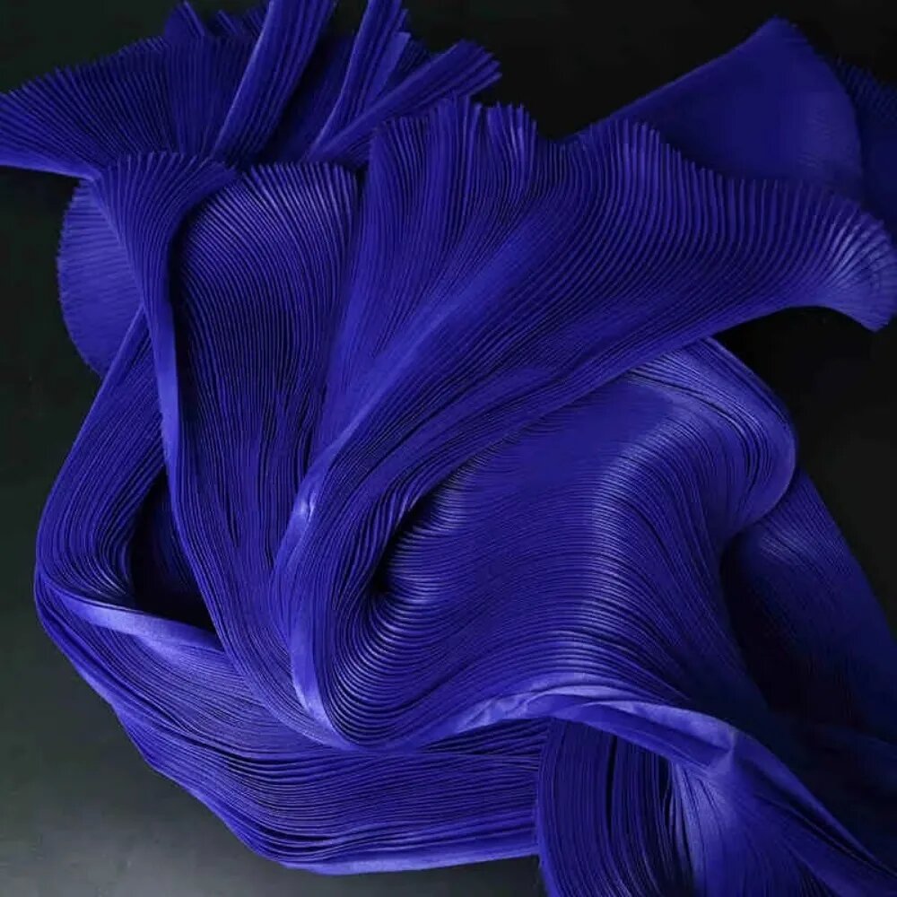 Плиссированная органза 142см Фиолетовый, Dark Blue