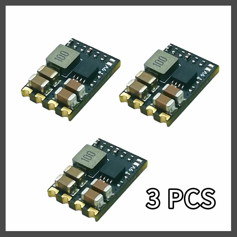 XDINO 3pcs SE-0509 Микро BEC модуль 5В/9ВМиниатюрный понижающий BEC-модуль, выбираемый выход 5 В/9 В, пиковый ток 2,5 А, входное напряжение 6 В-30 В для 2S6S, для гонок на радиоуправляемых самолетах.