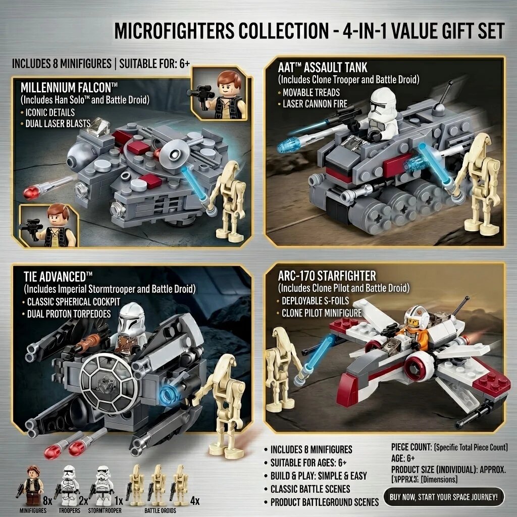 Конструктор Wange Star Wars: Космическая Битва 455 деталей WITH BOX