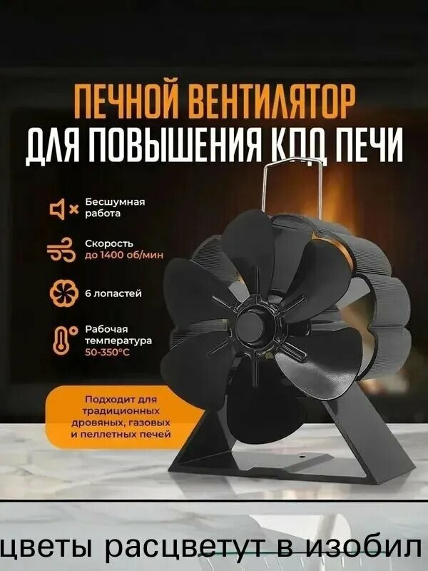 Вентилятор для печи Heatal D416 / печной вентилятор мини