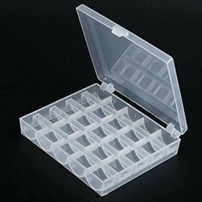 Коробка для шпульки швейной машины из прозрачного пластика на 25 отверстий - очень подходит для любителей шитья!