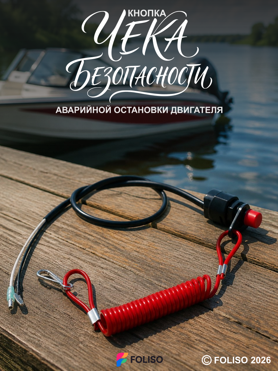 Кнопка чека FOLISO, для лодочного мотора/квадроцикла/снегохода/мотобуксировщика