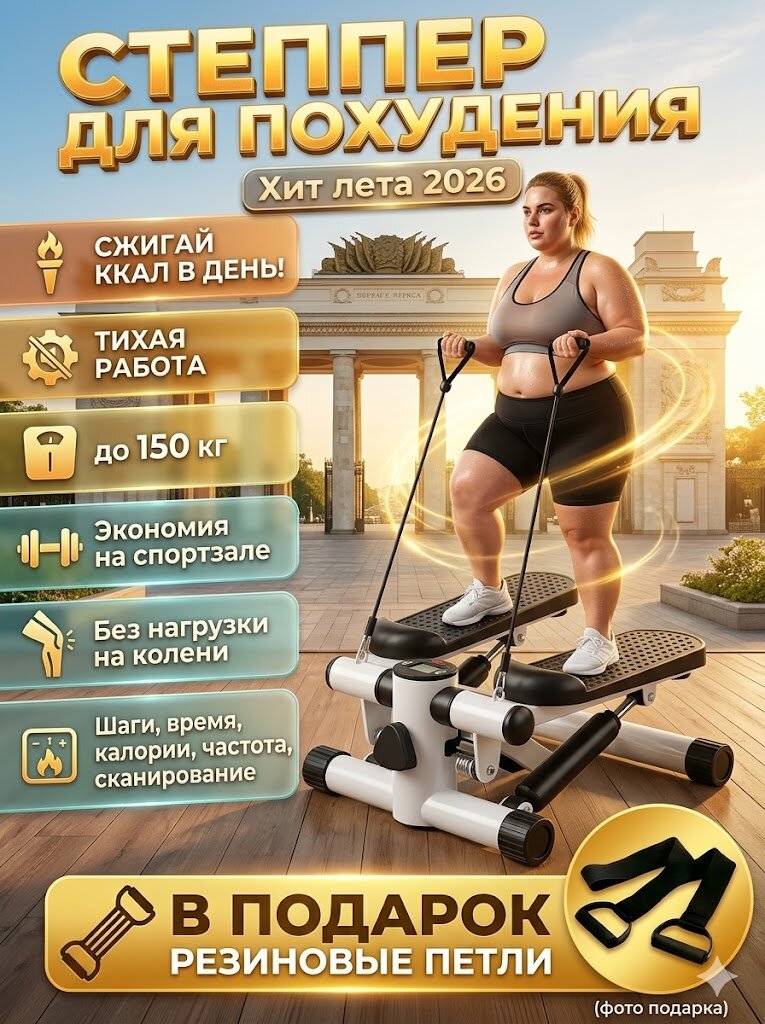 Степпер тренажер для дома 150кг тренажер для похудения для ходьбы