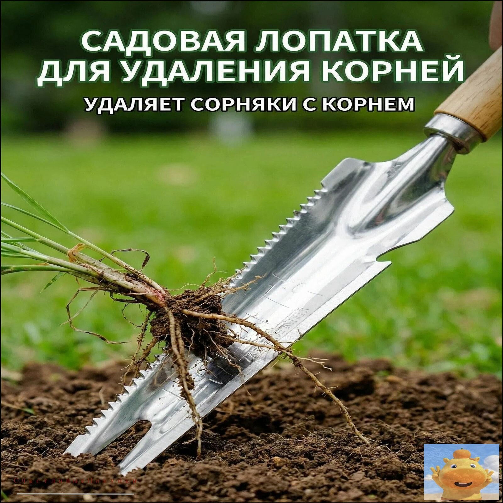 Корнеудалитель, рукоятьНержавеющая сталь, 19.5 см