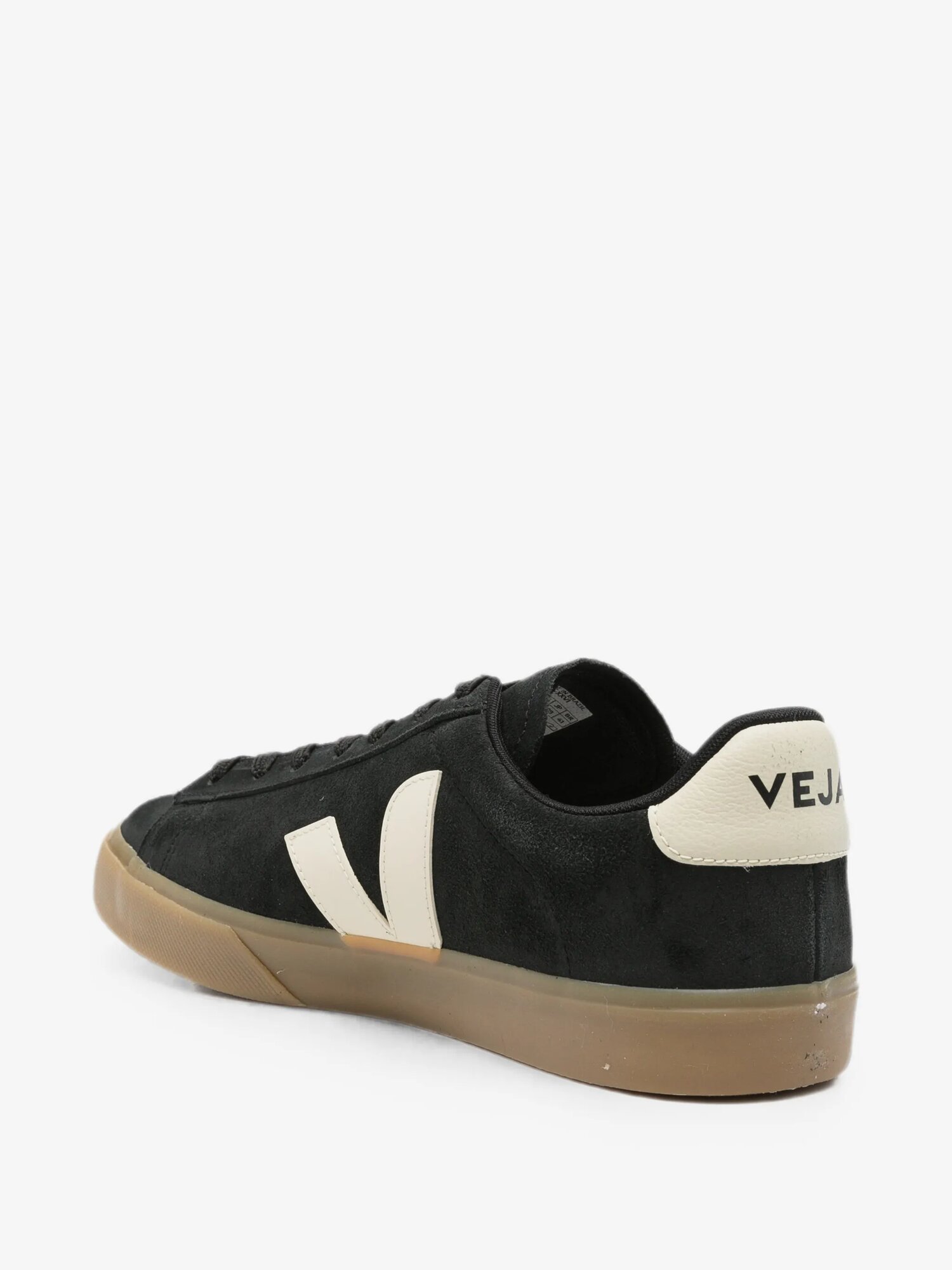 Кроссовки VEJA Logo-patch suede sneakers, размер 46, черный — фото 1