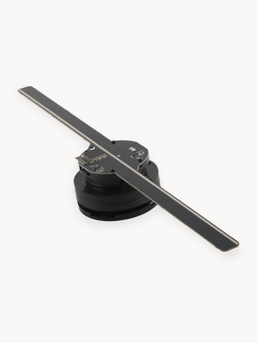 Трехмерная голографическая светодиодная проекция вентилятора. Проигрыватель рекламы