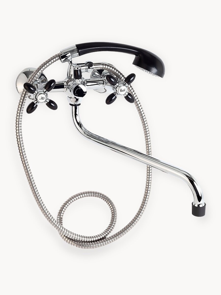 Смеситель для ванны с душем Капитошка, хромированный, двух-вентильный