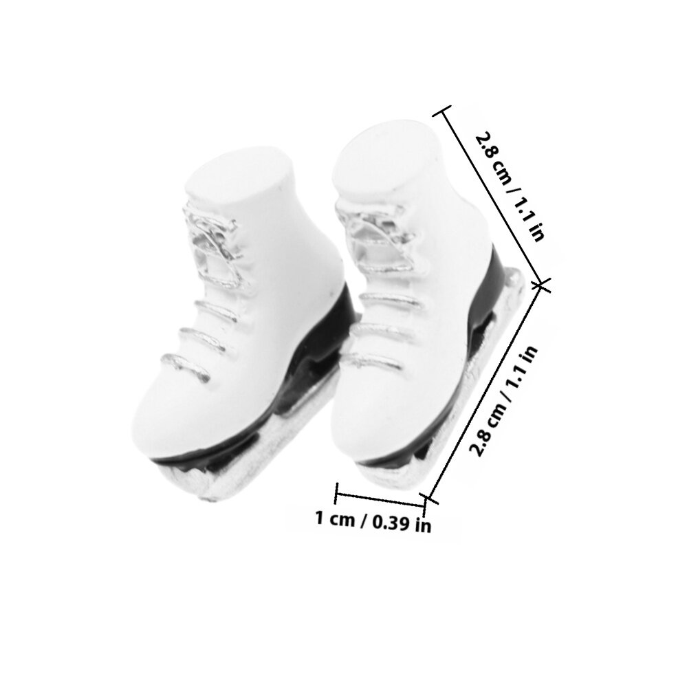 Милые Мини Коньки Для Кукол Из Резины Белого Цвета 2.80X2.80X1.00Cm
