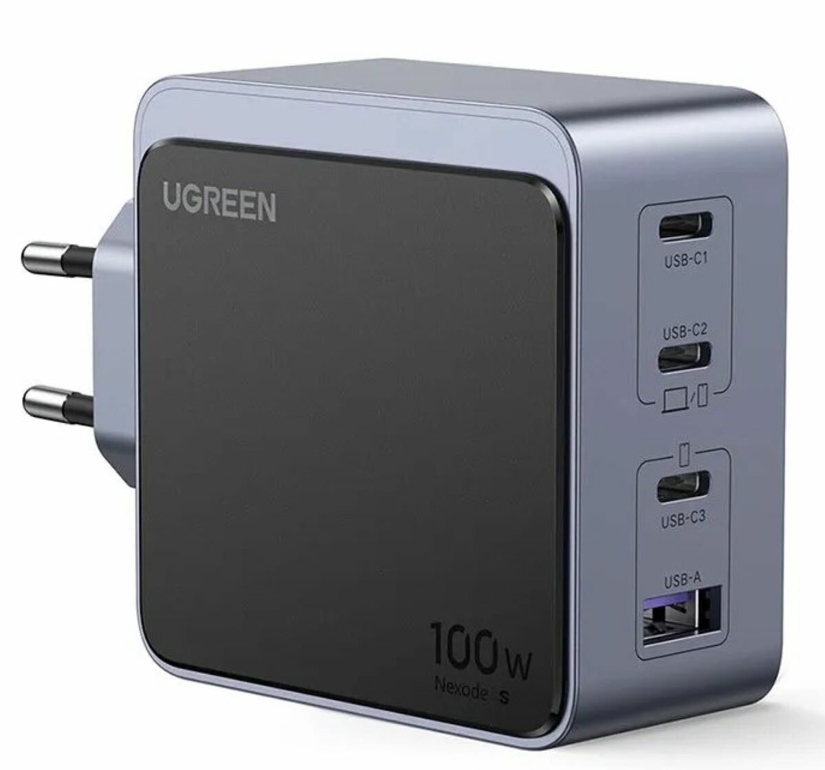 Зарядное устройство UGREEN X565 (35043) NexodeS 100W USB-A+3*USB-C GaN Серый RU
