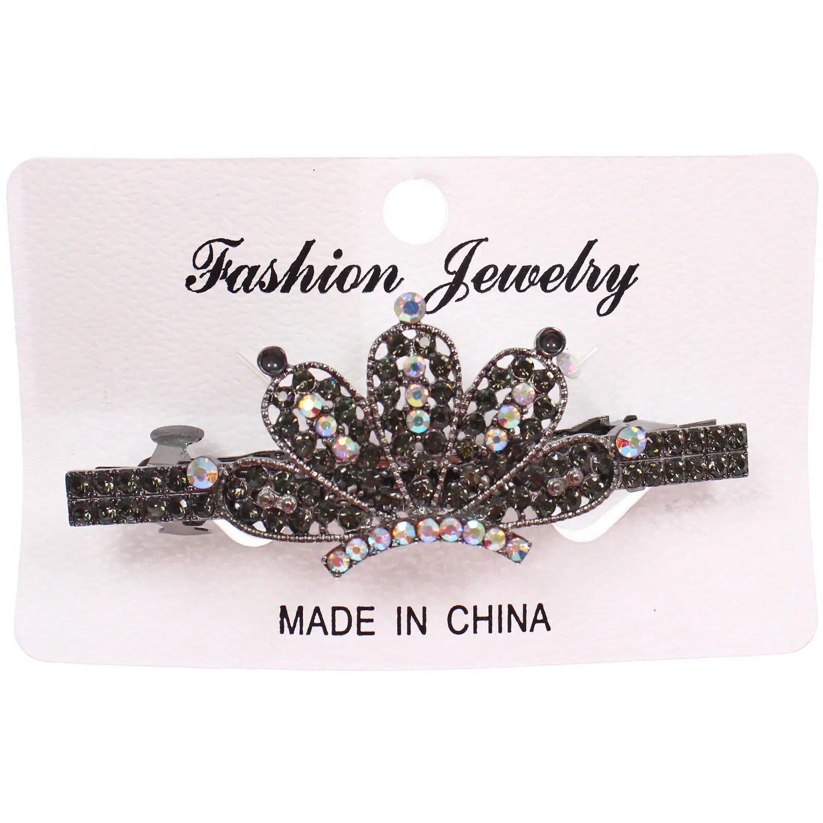 Заколка-автомат металлическая «KLEVER», диадема, черная, 8*3см, стильный аксессуар