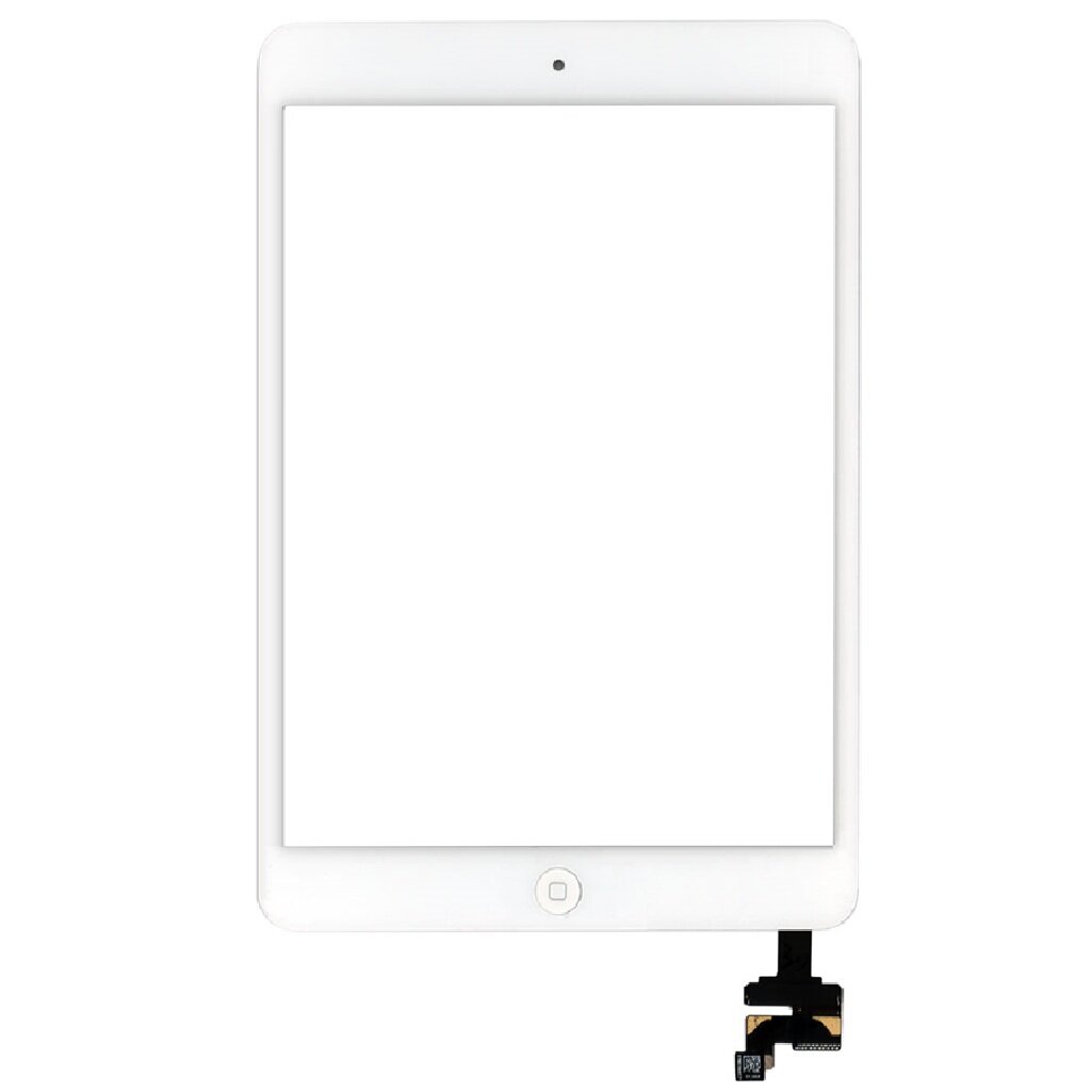 Сенсорное стекло (тачскрин) для планшета Apple iPad mini (A1432, A1454, A1455) с кнопкой Home белое