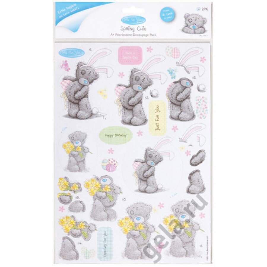 Набор бумаги с высечкой Пасхальный кролик ME TO YOU А4 (21,0 х 29,7 см) DOCRAFTS MTY169011