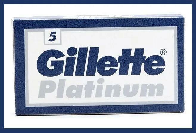 Лезвия для бритья Gillette Platinum 5 шт. для T-образных бритв и шаветок