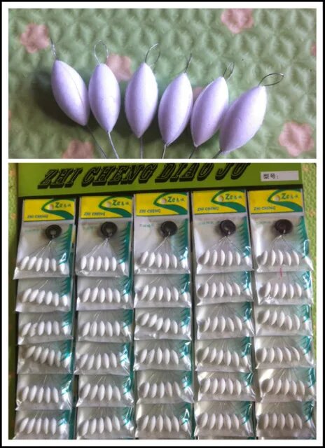 Белые поплавки Pesca 240 шт, 15x7mm