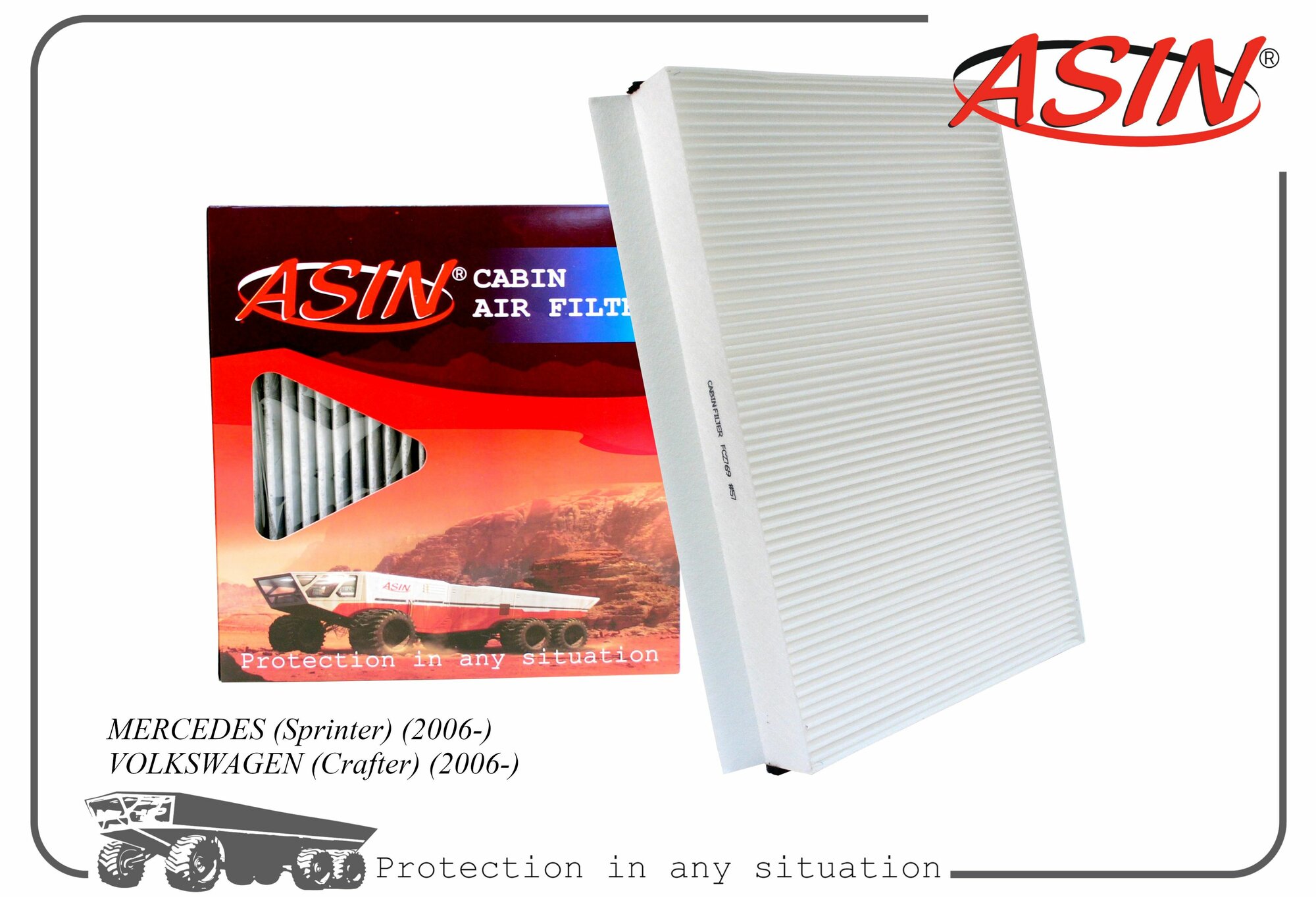 Фильтр салонный для Мерседес Спринтер, Фольксваген Крафтер ASIN. FC2769 ASIN