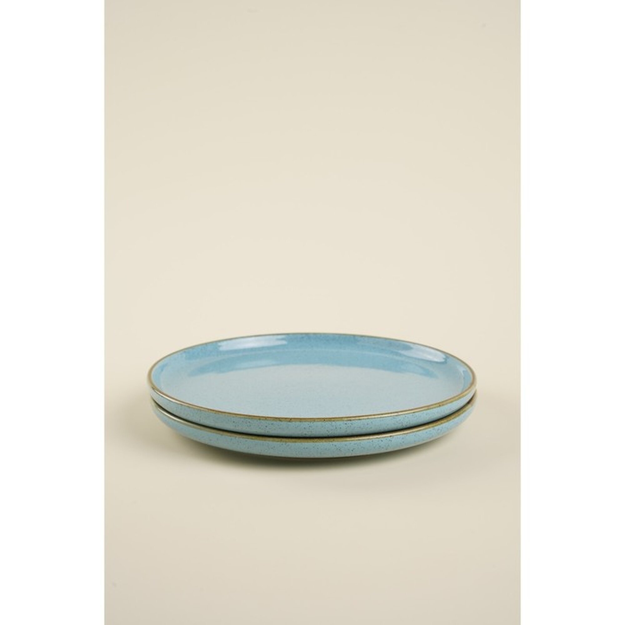 Набор тарелок фарфоровых SL Home «Аззура», d=20,3 см, цвет бирюзовый