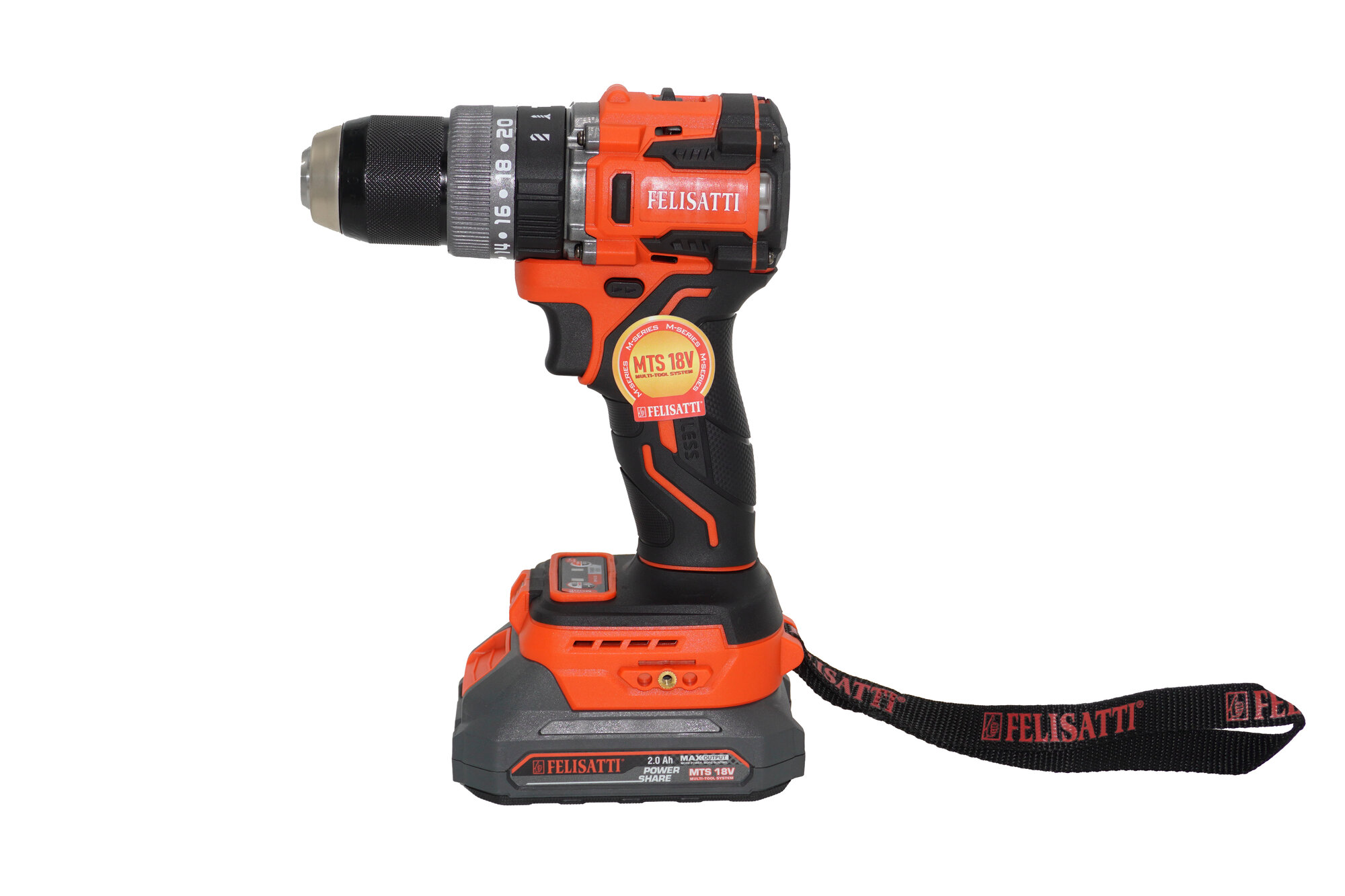 Аккумуляторная ударная дрель-шуруповерт FELISATTI FT1088 (65 Нм, кейс, 2 аккум.2.0Ач+зарядная станция)