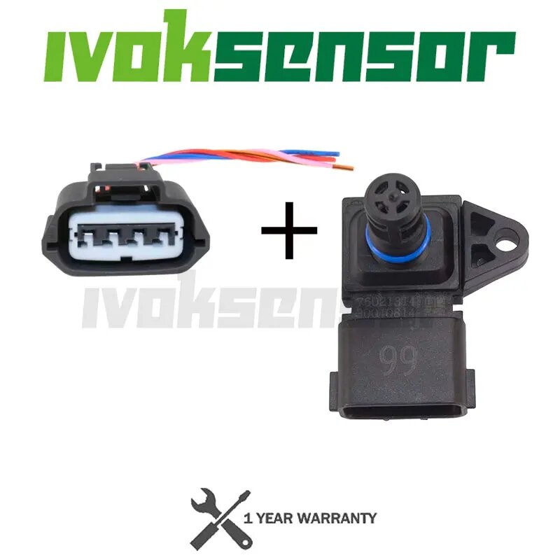 4 BAR 4Bar MAP Датчик давления впускного воздуха в коллекторе для Peugeot KIA Citroen Hyundai Renault 80018383 5WK96841 2045431 5WY2833A Sensor and Plug