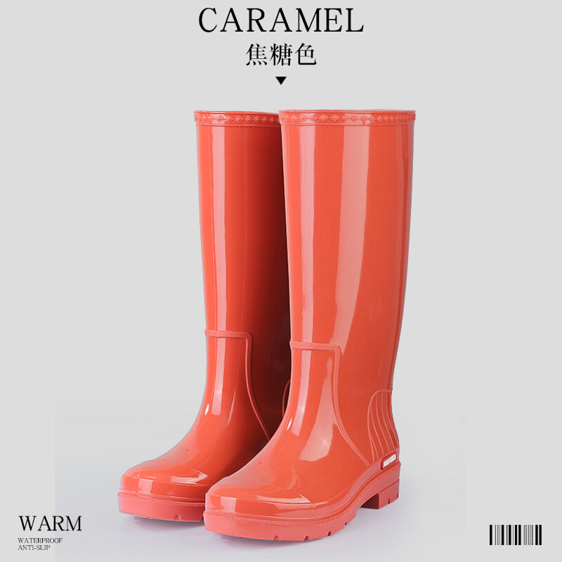 Модные женские резиновые сапоги, высокие водонепроницаемые туфли, высокие сапоги, нескользящая кухонная обувь, обувь для мойки автомобилей, износостойкие резиновые сапоги. Размер обуви. EU:40