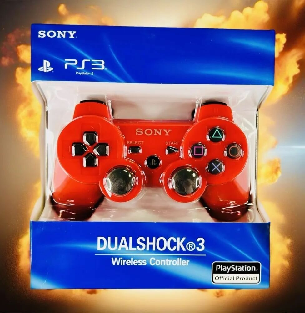 Геймпад PS3, Беспроводной Джойстик для РS/ПК/Смартфон/Ноутбук, Красный