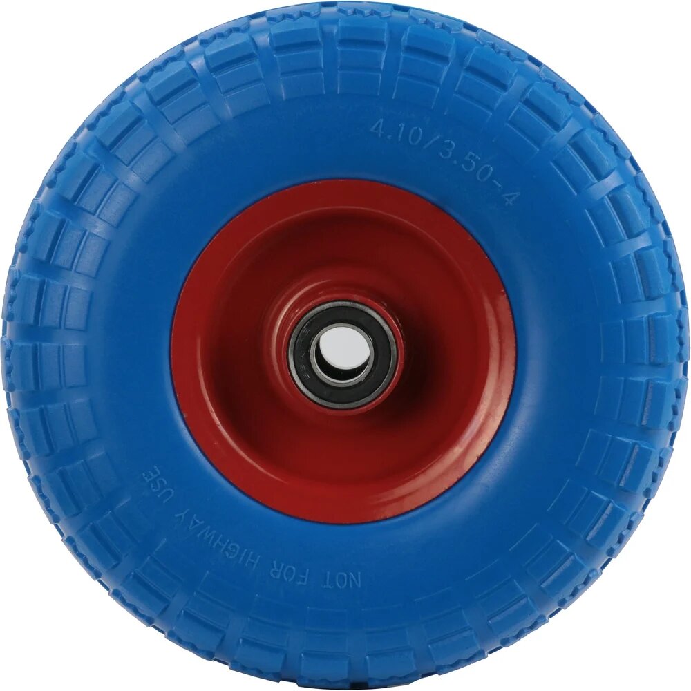 Колесо для тележек стелла-техник полиуретановое 255 мм, под ось 20 мм, грузоподъемность 100кг, PU255M-20PB, красный