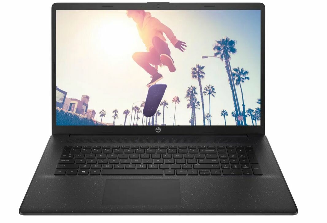 17,3" Ноутбук HP Laptop 17-CP0102UR (4E2H5EA) черный - 1920x1080, IPS, AMD Athlon Gold 3150U, ядра: 2 x 2,4 ГГц, 8 ГБ, SSD 512 ГБ, AMD Radeon Graphics, Windows 10 Home