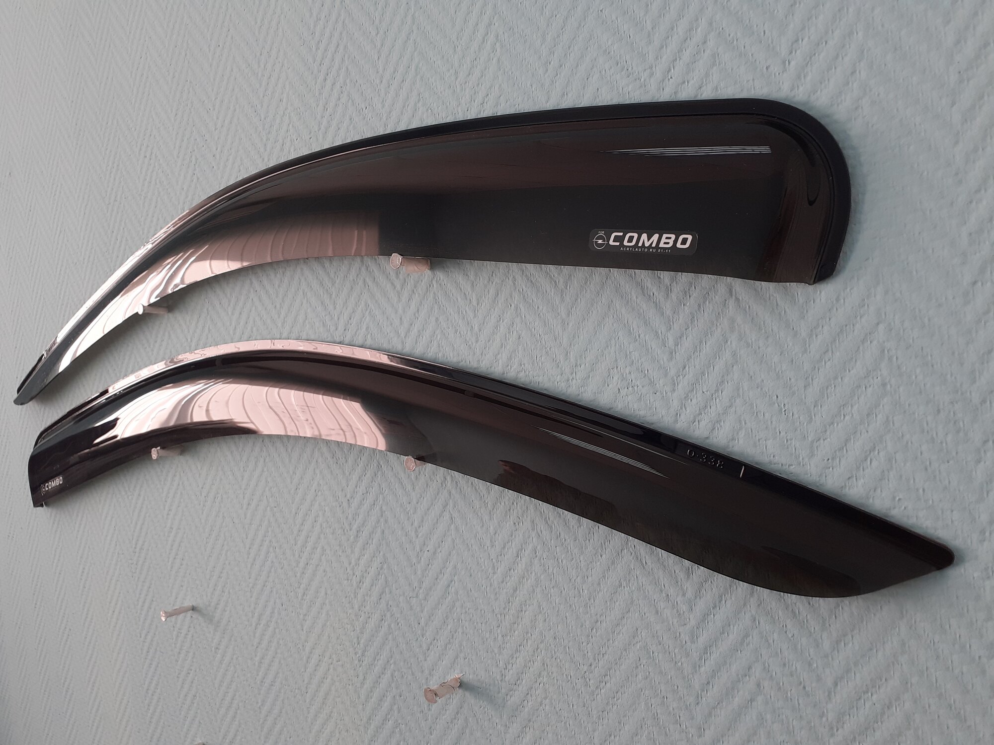 Дефлекторы окон Opel Combo с 2001 по 2011, к-т 4 шт, скотч 3M