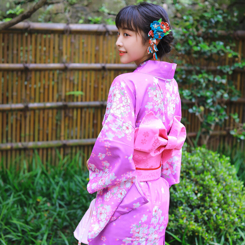 Кимоно юката "Красота Сакуры", женское, с цветочным принтом, размер 1, розовое