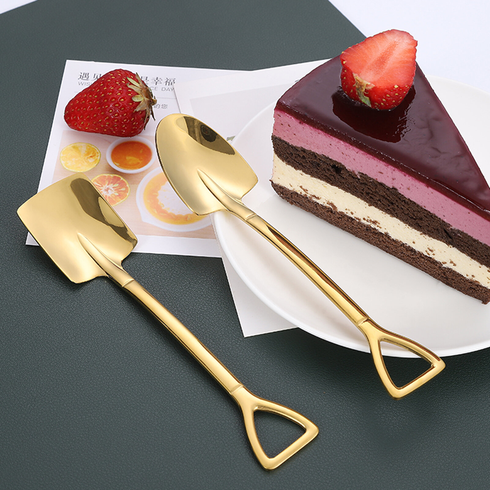 Лопатка для десерта из нержавеющей стали для домашнего использования, многофункциональная, для фруктов, торта, мороженого, кофе, кухонная сезонная ложка-лопатка