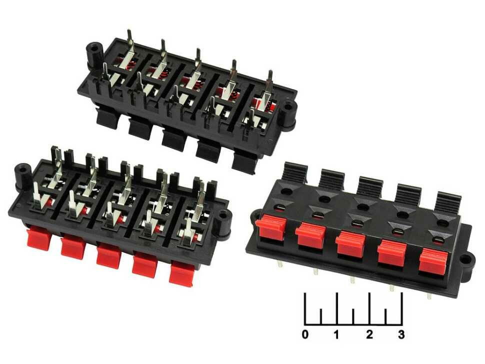 Клеммник нажимной 10pin на плату 30*75 (WP10-3/PT1003)