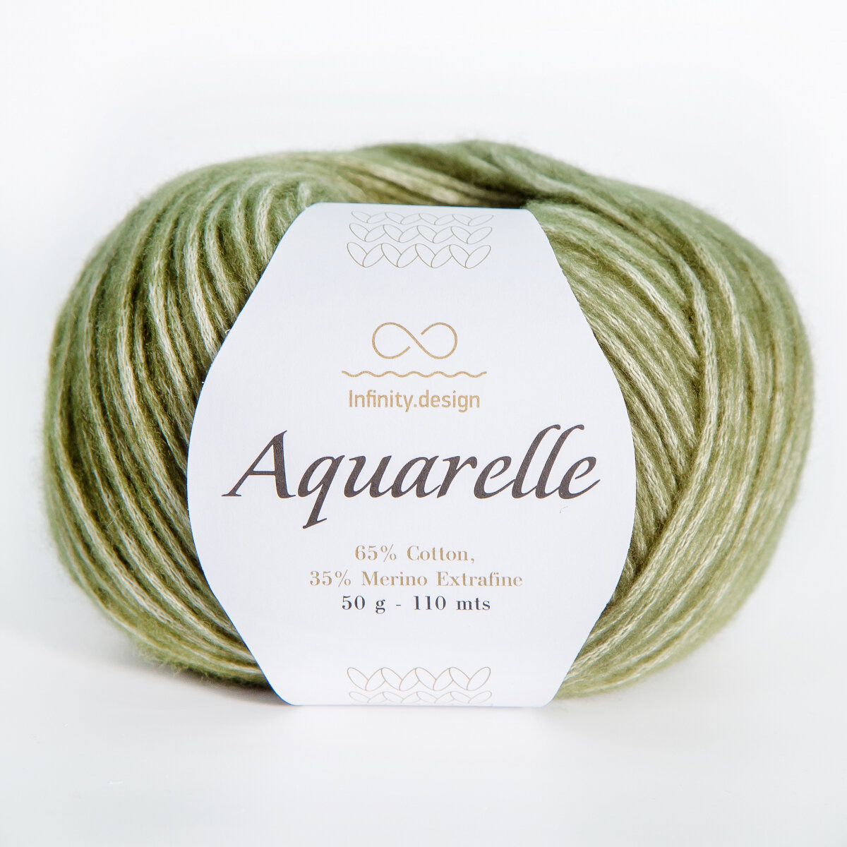 Пряжа для вязания Infinity Design Aquarelle (9573 Mose Green) 1 моток 50 г/110 м