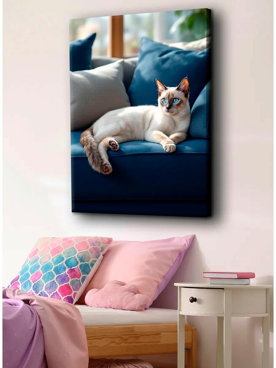Картина "Тайская кошка", на стену 30х40см 1шт.