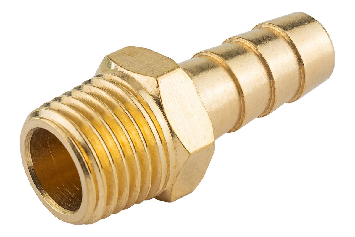 Штуцер пневматический Forsage, наружная резьба 1/4" - "елочка" 8 мм