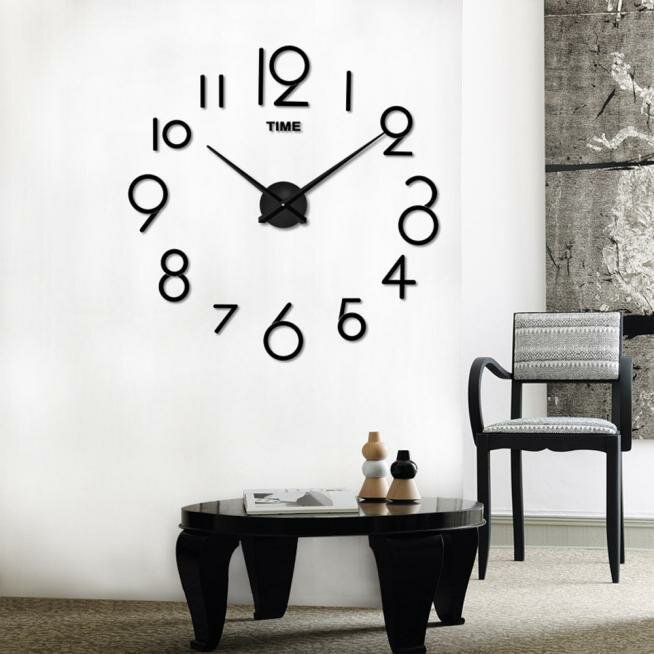 Новейшие часы Living Wall Home Decor Room DIY 3D Mirror Large Art Design Large Art Design BK Clocks