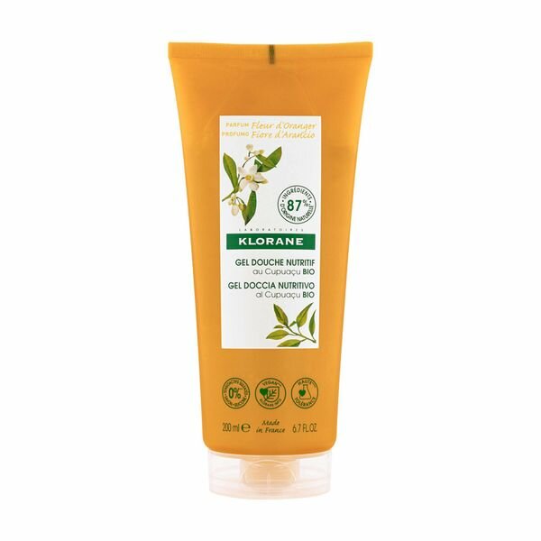 Гель для душа питательный цветок апельсина с органическим маслом купуасу с 3 лет Klorane/Клоран 200мл