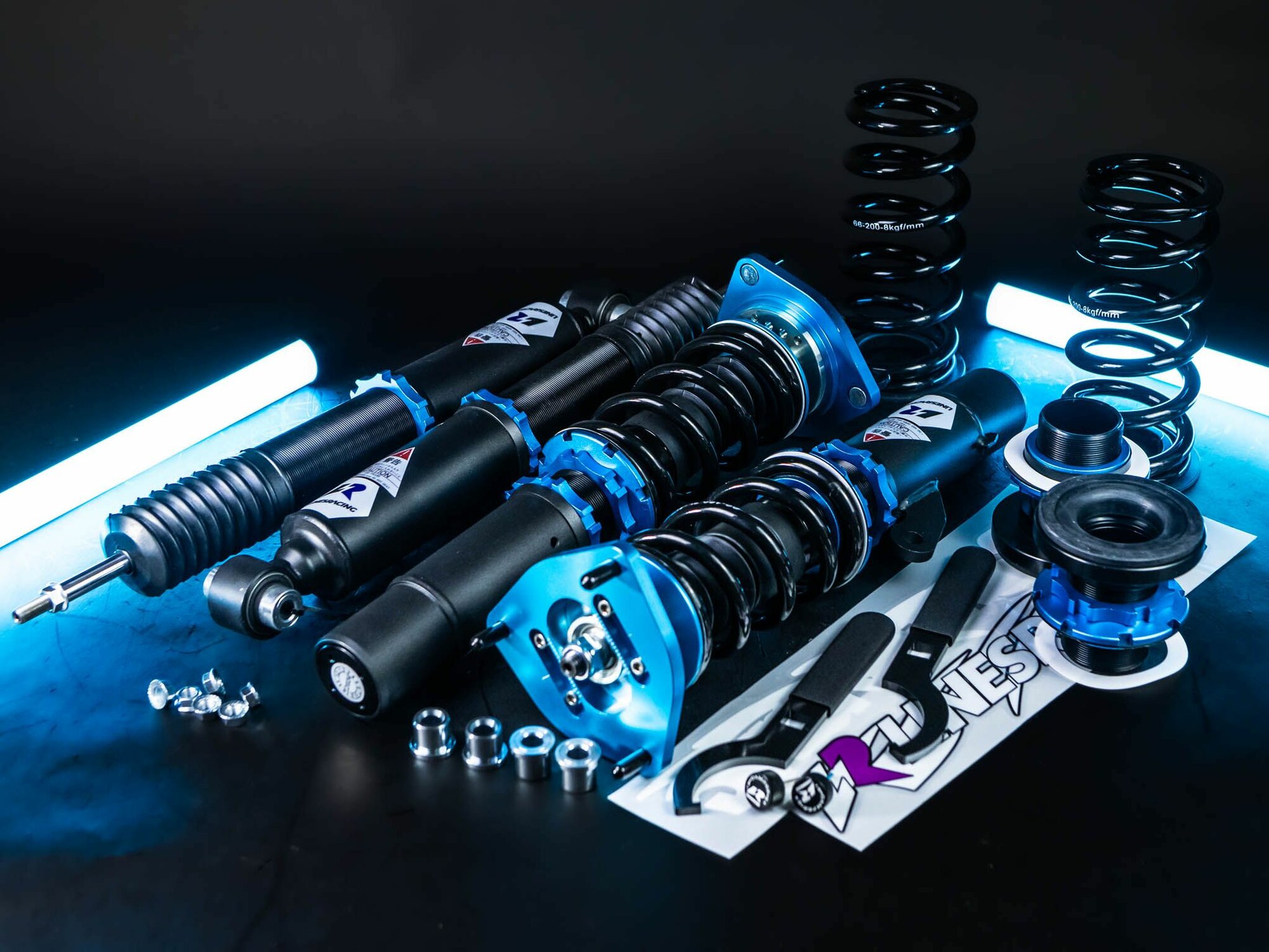 Комплект винтовой подвески (койловеров) LinesRacing Audi S3 (8V) Quattro (MQB) (2015-2019) с регулировками высоты, жесткости, развала