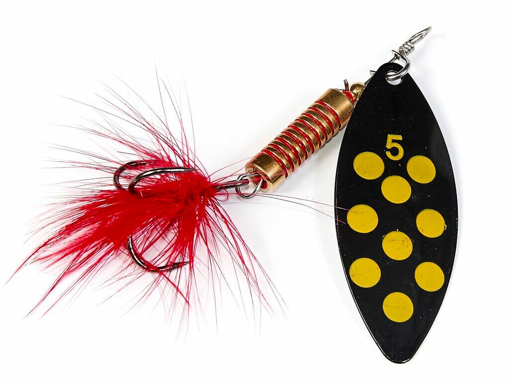 Блесна на окуня вращающаяся (вертушка) Lucky John TRIAN BLADE ROUND 06.0г 004 набор приманок на форель голавля в небольших речках и озёрах , снасти рыболовные для зимней и летней рыбалки